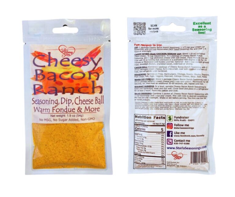 Cheesy Bacon Ranch Dip or Cheesy Bacon Ranch Seasoning Mix - Starla's ...